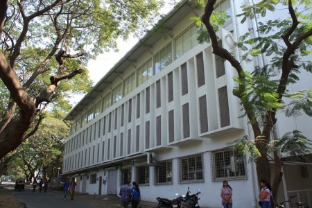 The Central Library of IIT Bombay, designed by Sanjay Udamale Architects