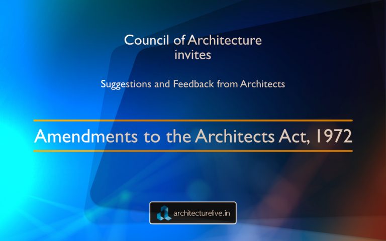 The Council of Architecture invites suggestions from the architects on ...