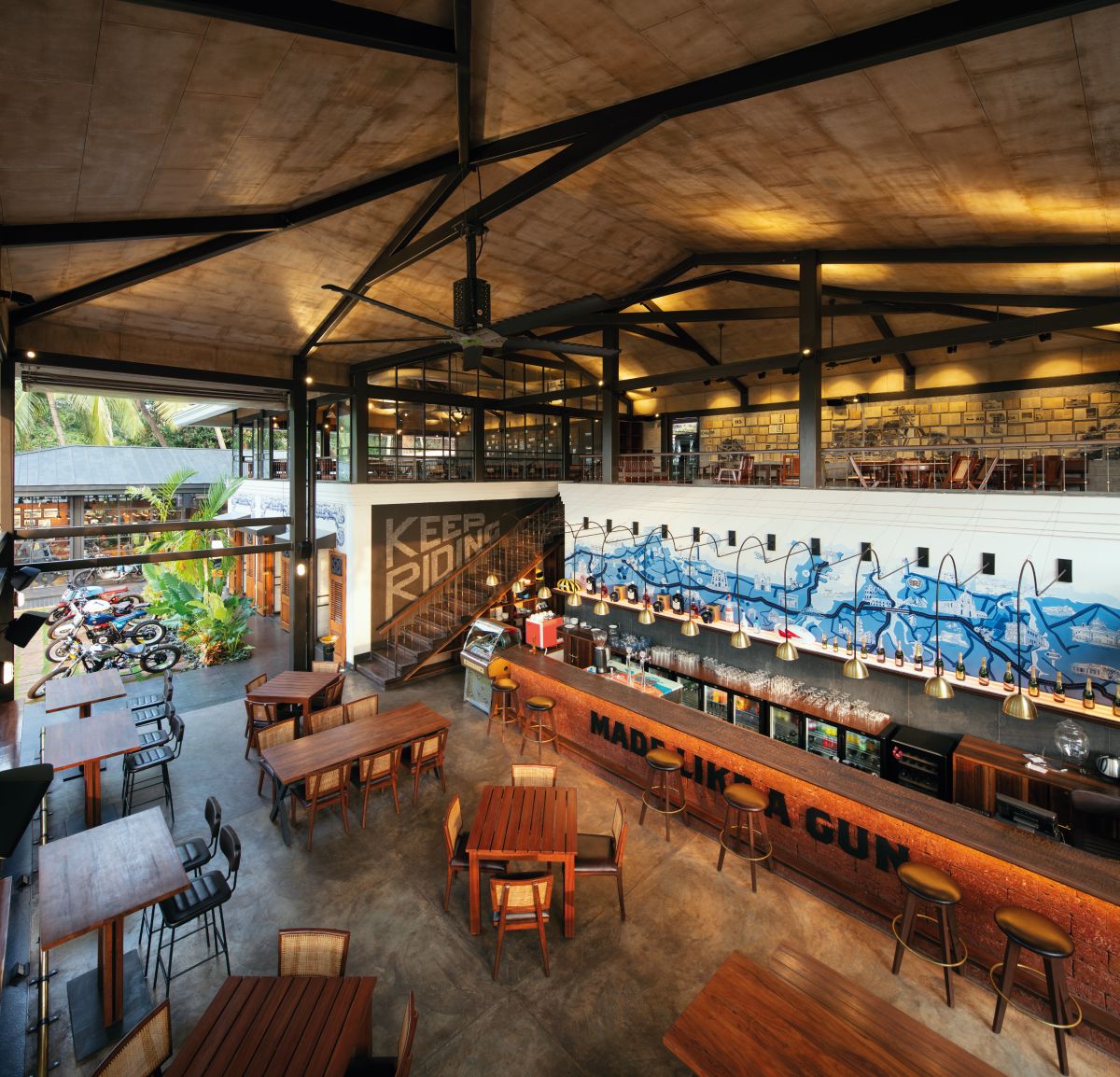 Royal Enfield Garage Café at Calangute, Goa, by Studio Lotus ...